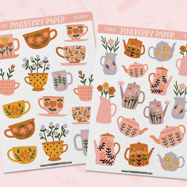 Tea Pot Stickers - Etsy