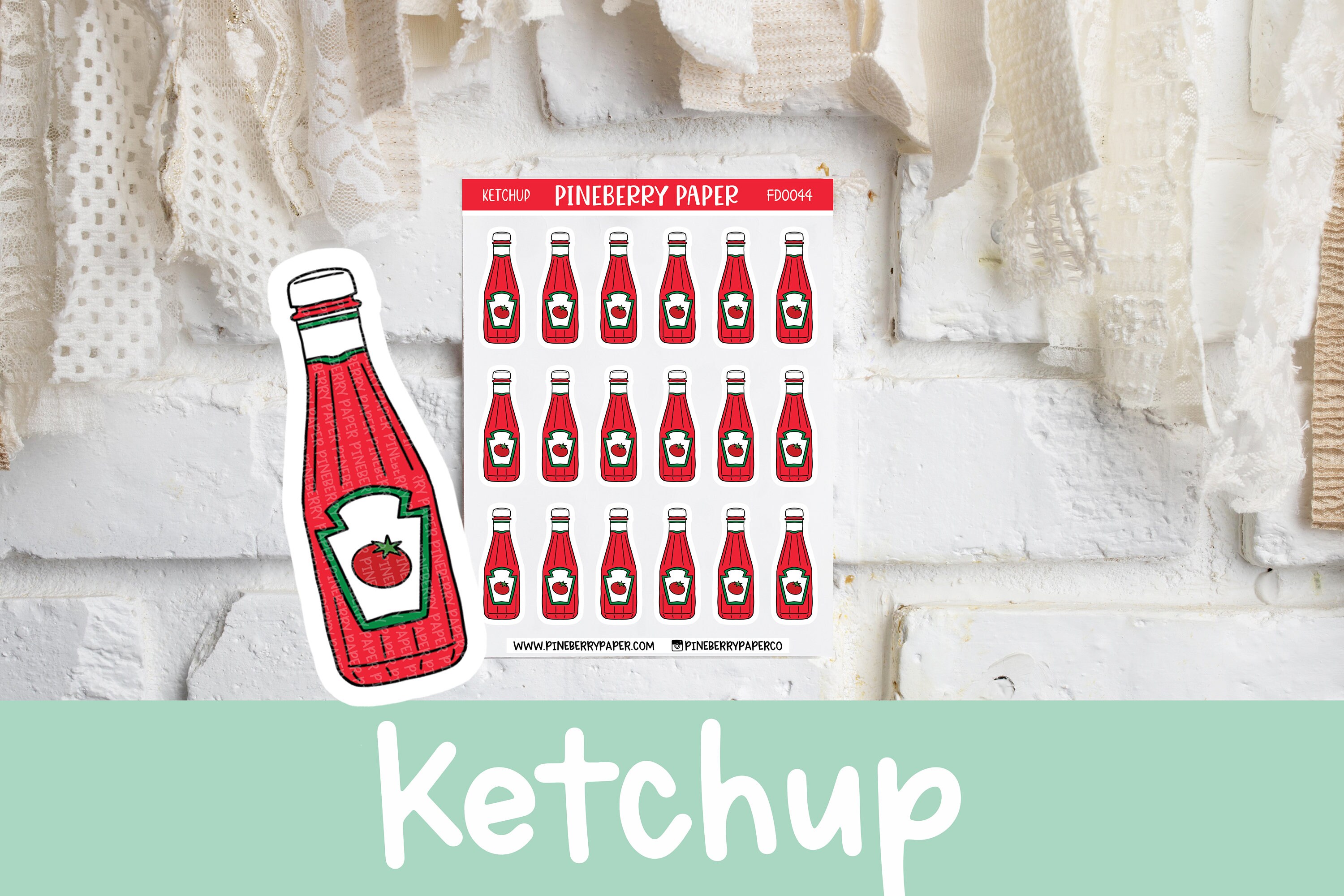 Ketchup Bottle Stickers Condiment Food Recipe/cookbook | Etsy