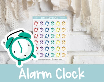 108 Meeting Reminder Planner Stickers, Tiny Meeting Clock Planner ...