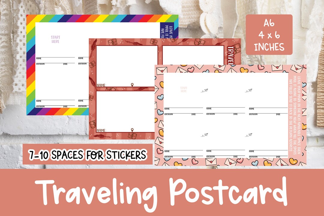 Traveling Postcards | TPC | 4" X 6" | Fits A6 Size Envelope | Happy ...