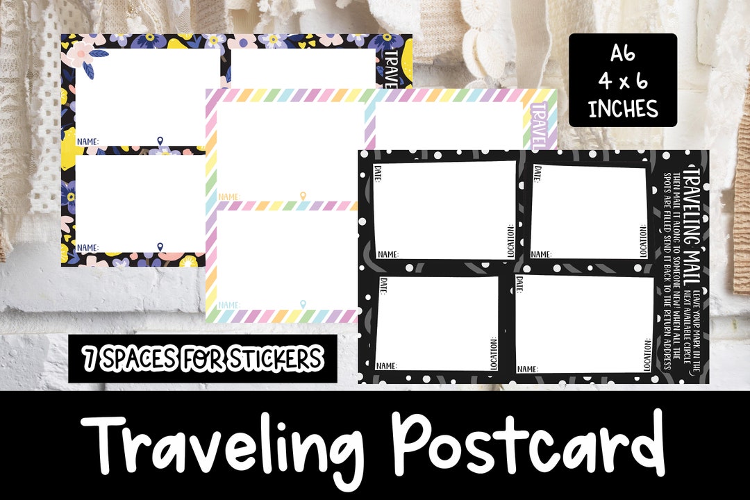 Traveling Postcards | TPC | 4" X 6" | Fits A6 Size Envelope ...