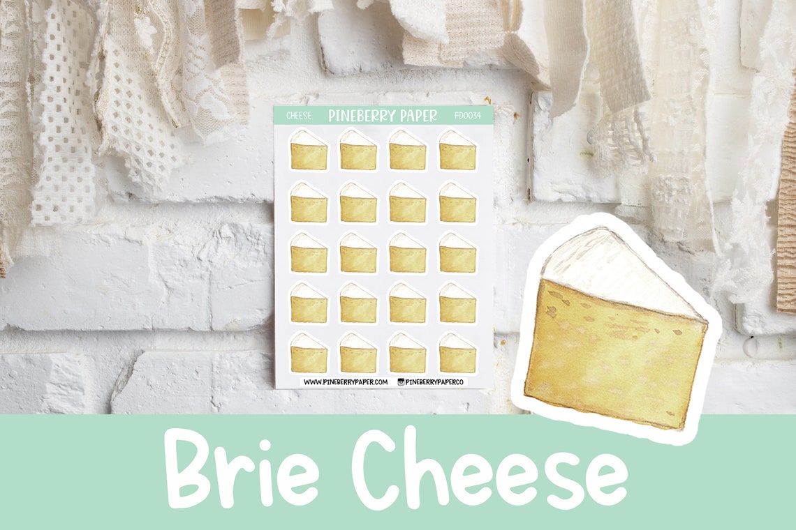 Cheese Stickers Cheddar Cheese Wheel Cream Cheese Blue | Etsy
