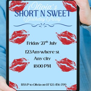 Sabrina Carpenter Personalised Invite, Birthday Party Invite, Digital ...