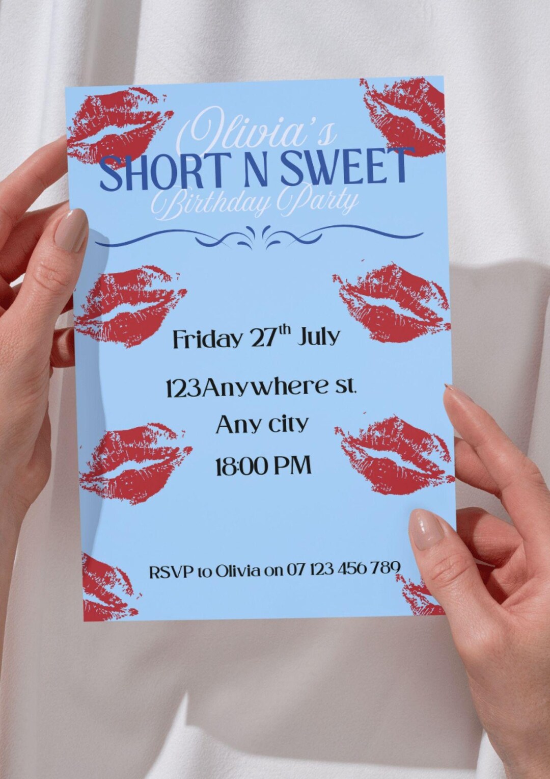 Sabrina Carpenter Personalised Invite, Birthday Party Invite, Digital ...