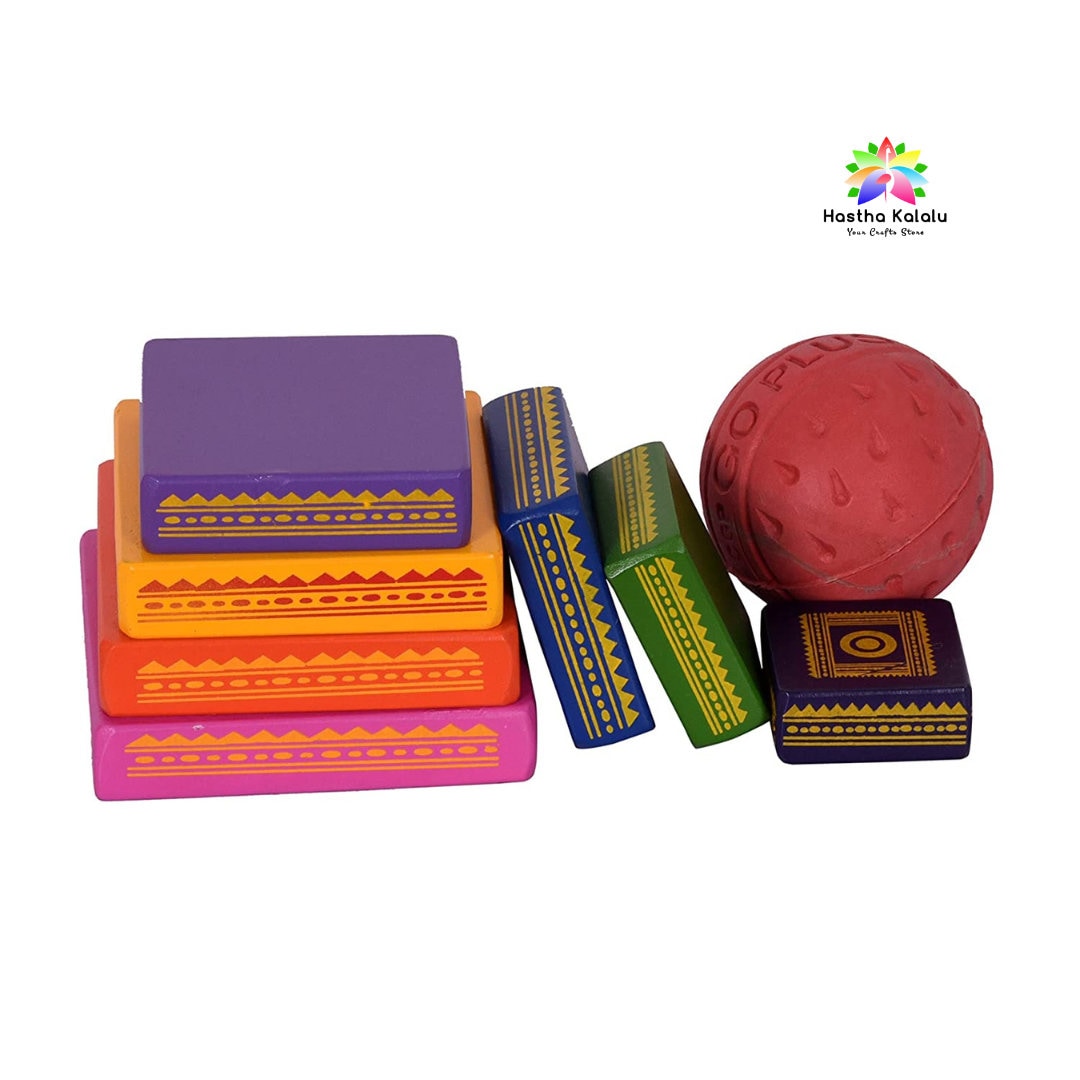 Seven Stones, Lagori Game Set for Kids , Pithu Game for Kids, Sitoliya ...