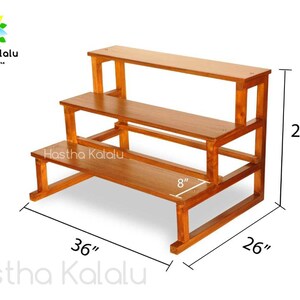 Wooden, Dismantlable, Three Step Golu Stand Navaratri Golu Stand ...