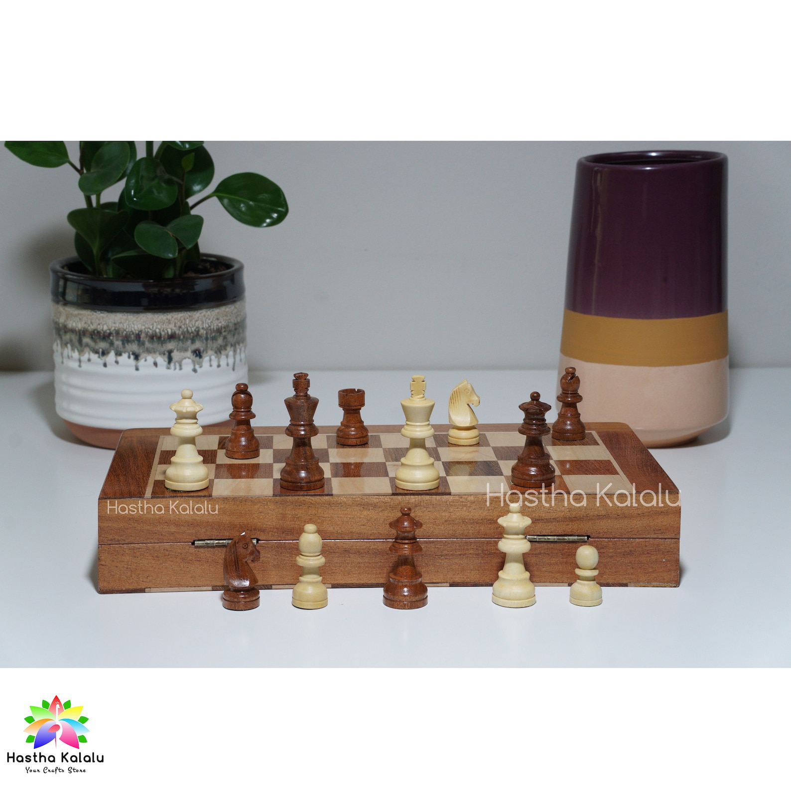 Travel Chess Set Wooden Magnetic Folding Travel Friendly/ - Etsy