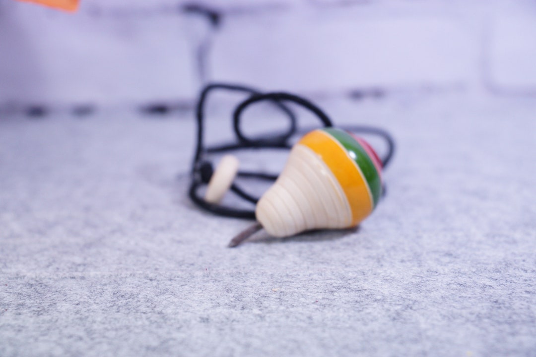 Wooden Spinning Tops Lattoo Twirler, Supported Top, Peg-top, Whip-top ...