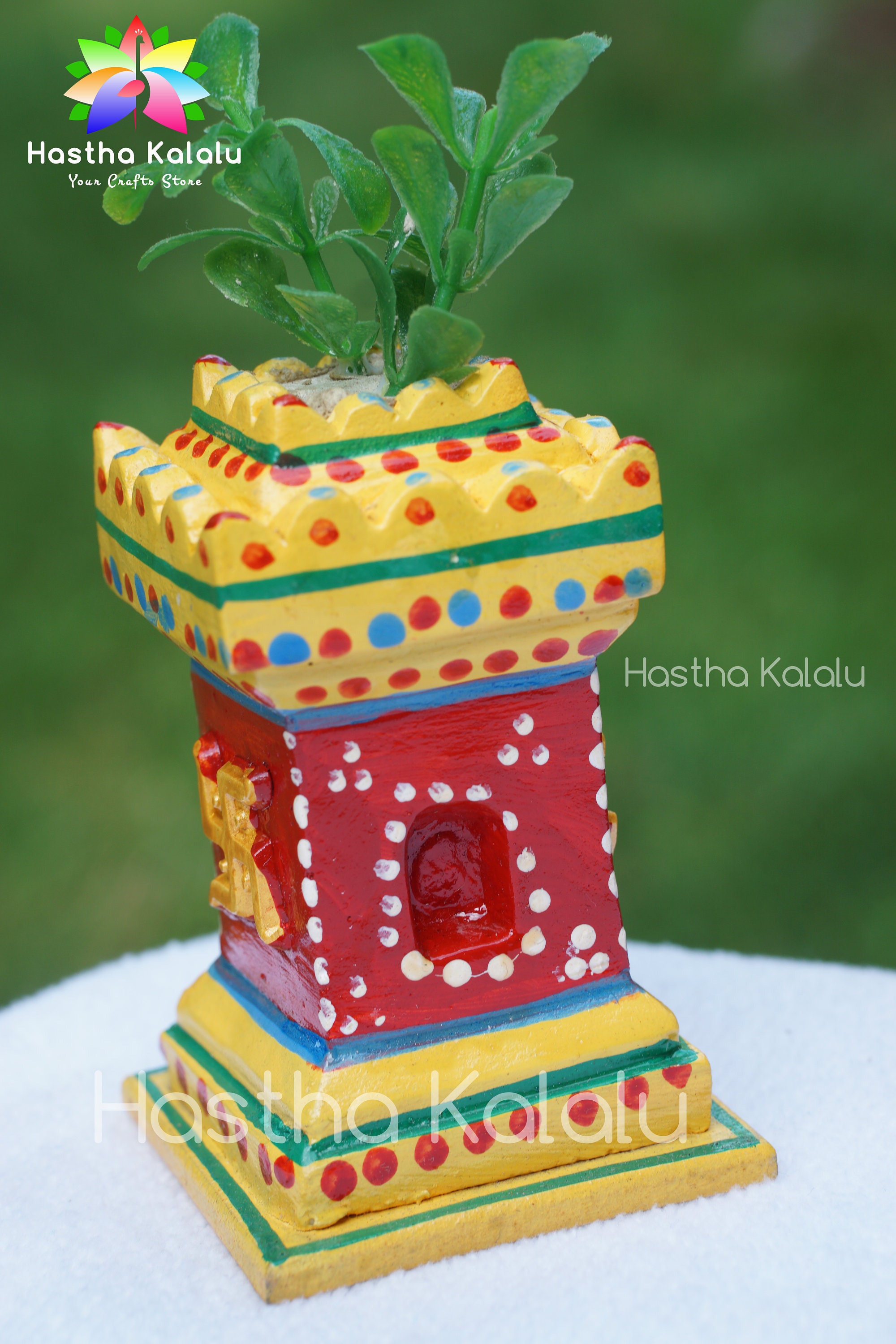 Handmade Vegetable Color Painted Tulasi Kota Show Piece - Etsy UK