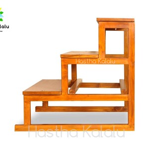 Wooden, Dismantlable, Three Step Golu Stand Navaratri Golu Stand ...