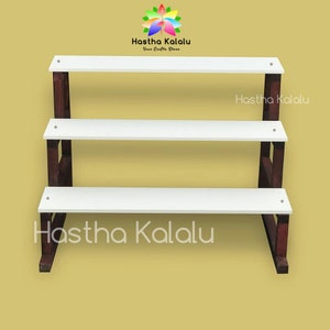 Wooden, Dismantlable, Three Step Golu Stand Navaratri Golu Stand ...