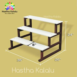 Wooden, Dismantlable, Three Step Golu Stand Navaratri Golu Stand ...