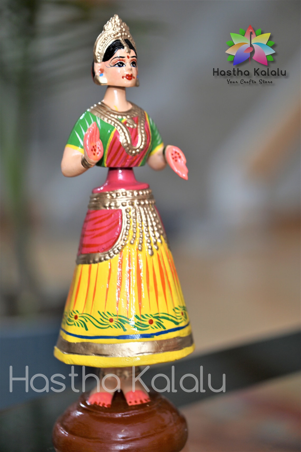 Kondapalli Dancing Doll Paper Mache Dancing Doll Painted | Etsy