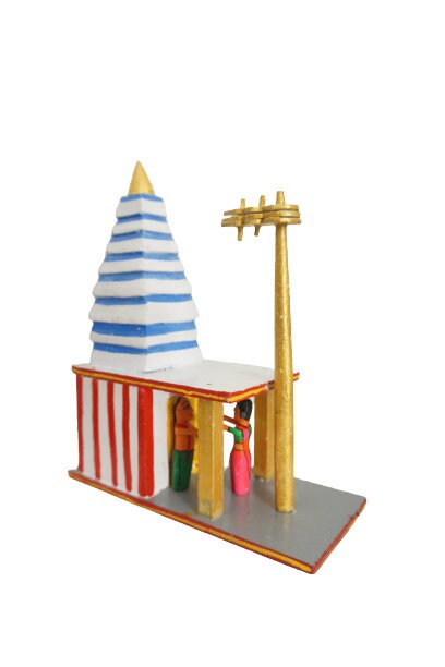 Wooden Model of Hindu Temple With Priest and a Devotee - Etsy