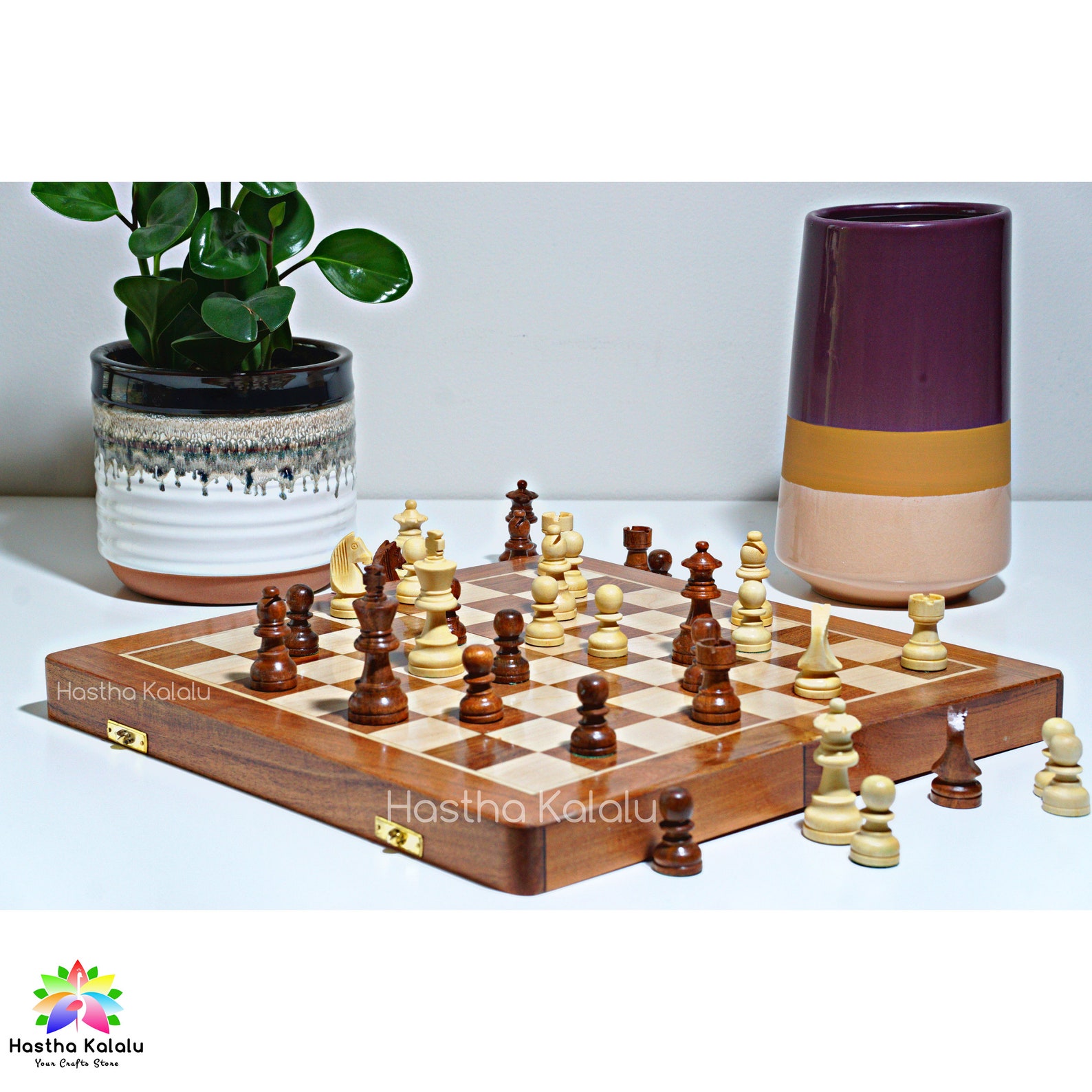 Travel Chess Set Wooden Magnetic Folding Travel Friendly/ - Etsy