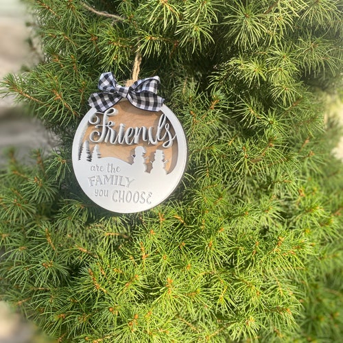 Friendship Ornament Christmas Gift for Friends Glitter Bulb - Etsy