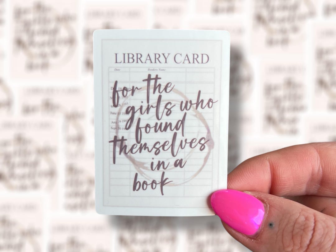 Library Card Sticker | Bookish Sticker | Coffee Stickers | Book Lover ...