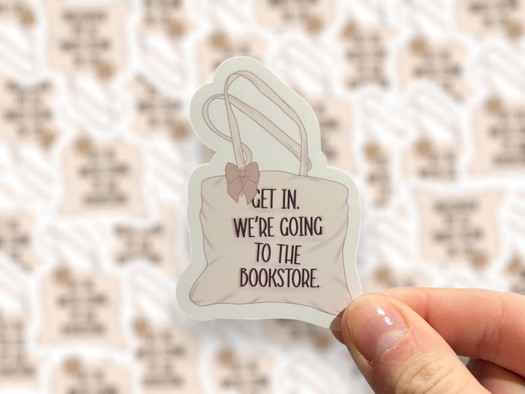 Bookstore Tote Bag Sticker: Waterproof Kindle, Laptop Decal - Etsy