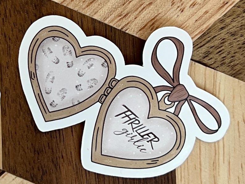 Bookish Heart Locket Sticker Set | Fantasy, Romance, Thriller, Smut ...