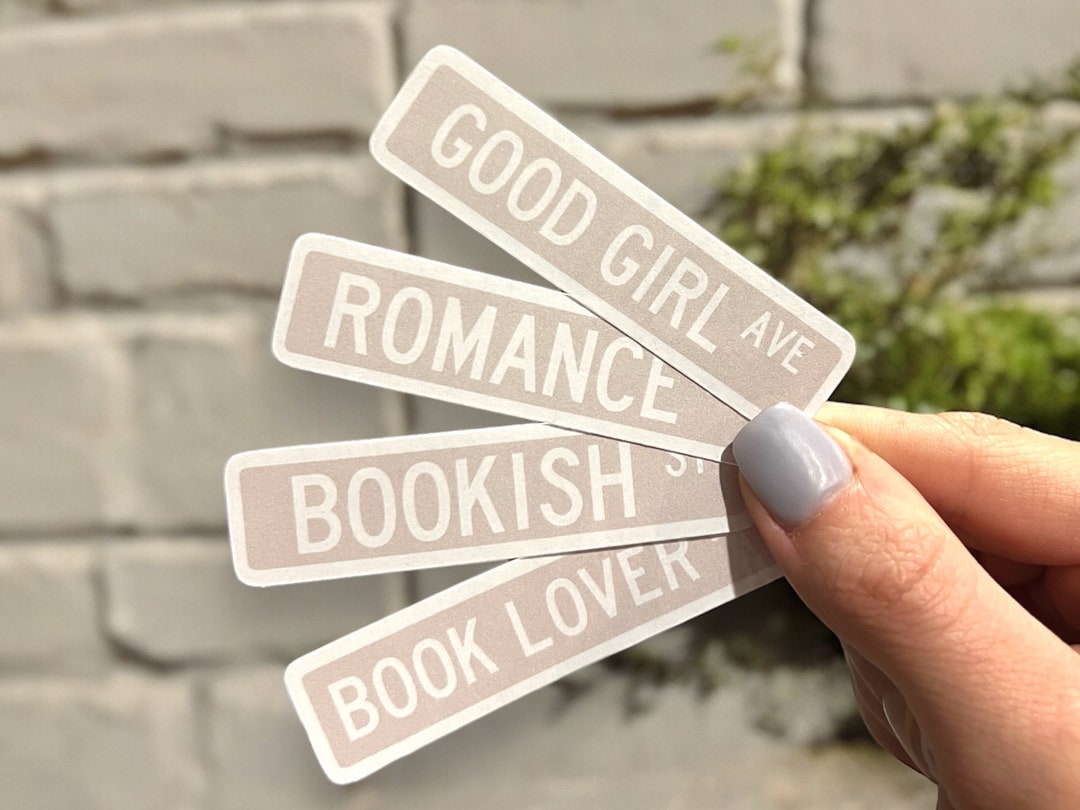 Bookish Street Sign Sticker | Glossy Decal for Kindle, Laptop & Journal ...