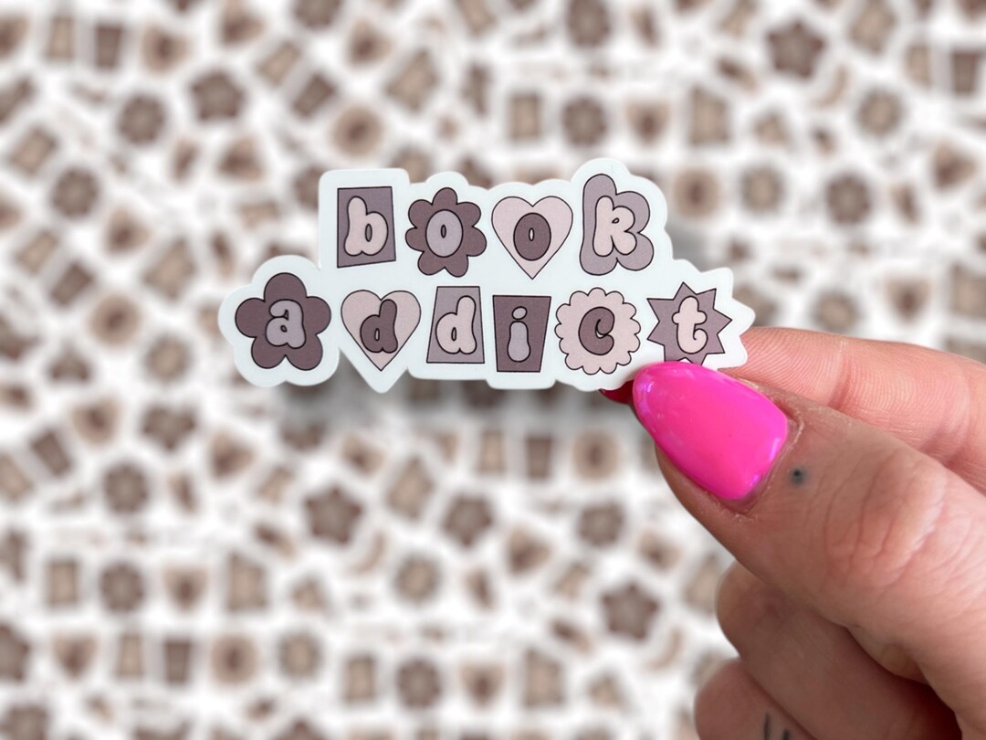 Book Addict Sticker | Book Junkie Sticker | Bookish Decal for Kindle ...
