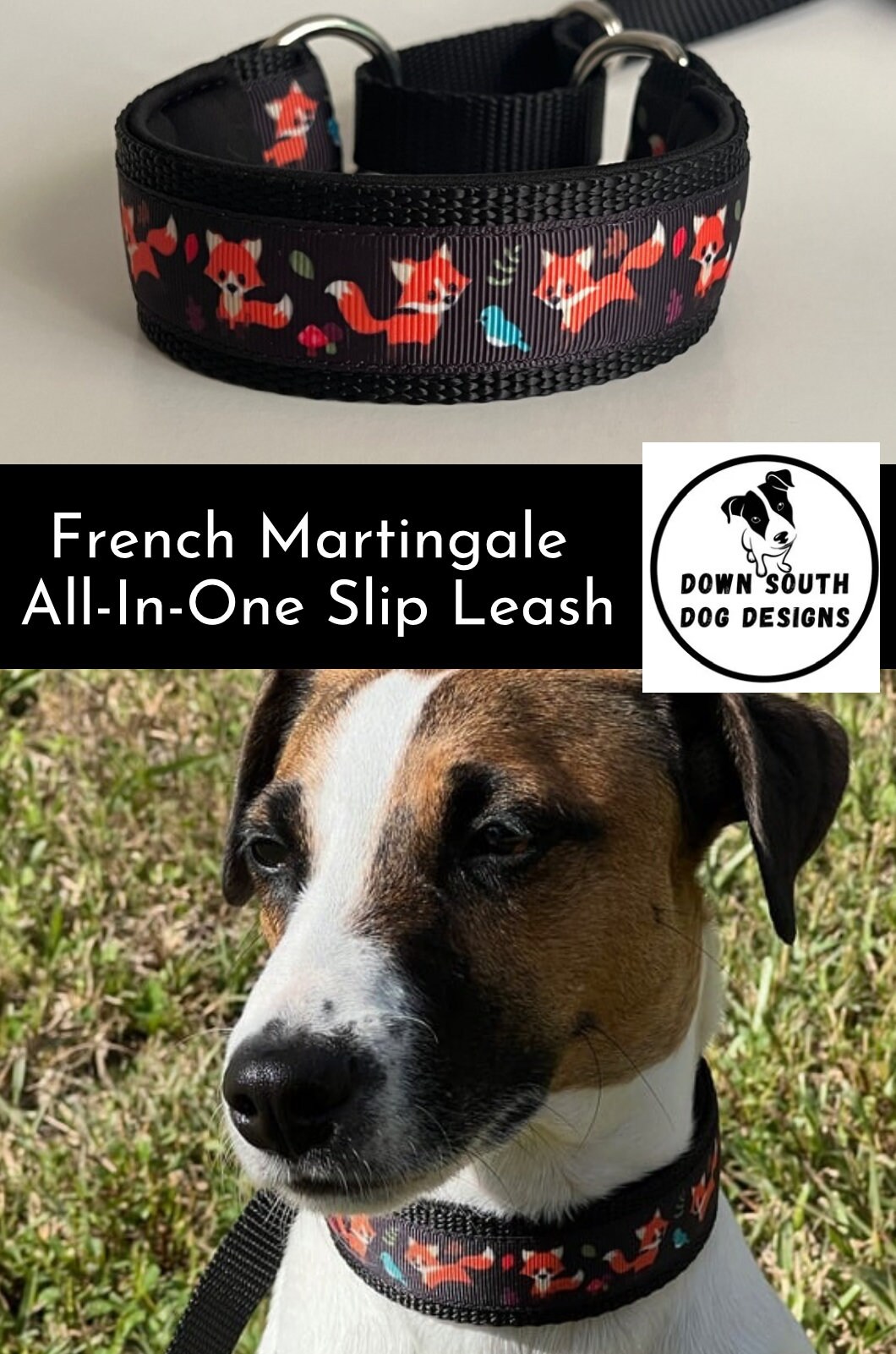 French Martingale Leash "fox" Dog Leash, Martingale Collar, Slip Lead ...