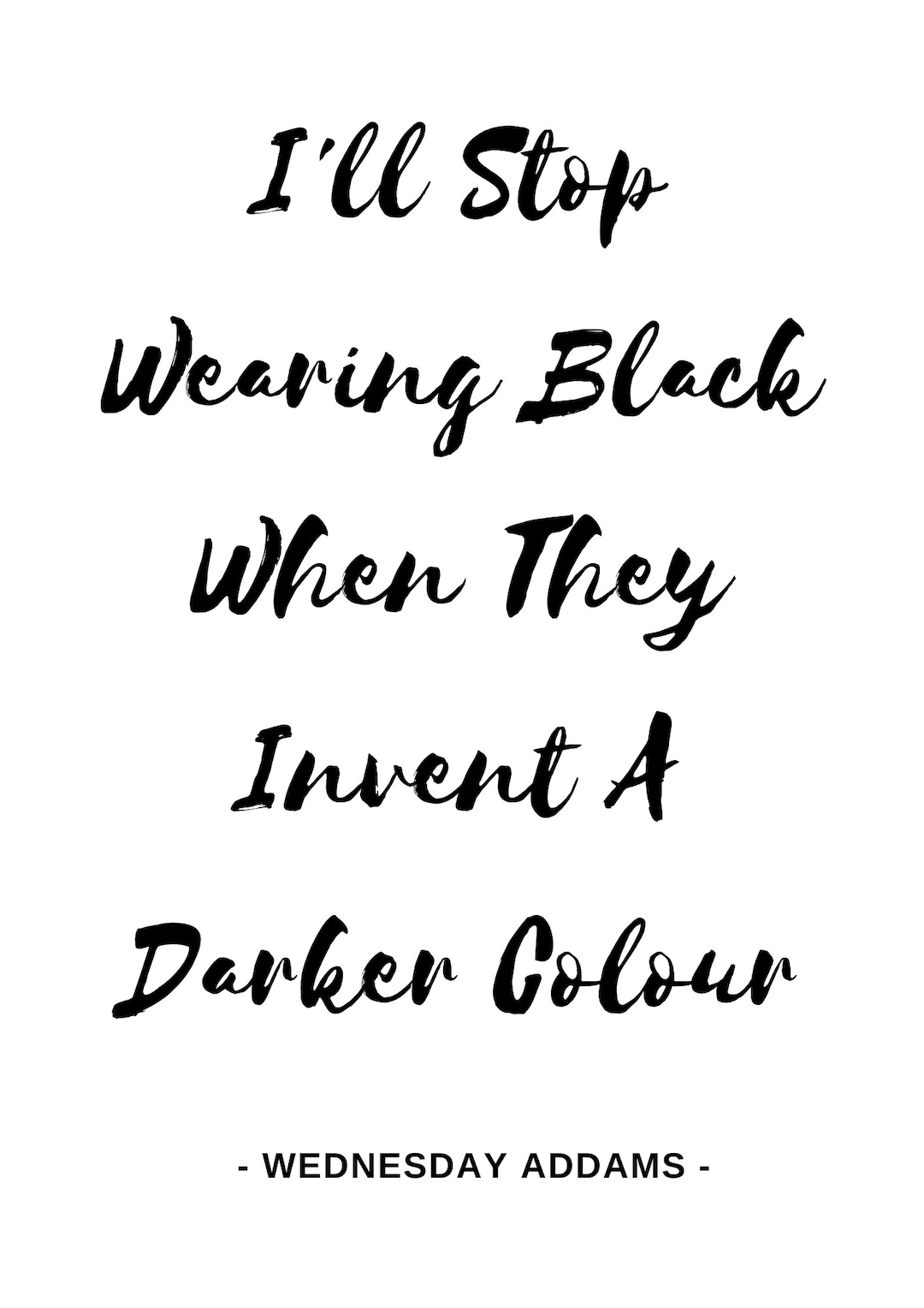 Wednesday Addams Quote - Etsy