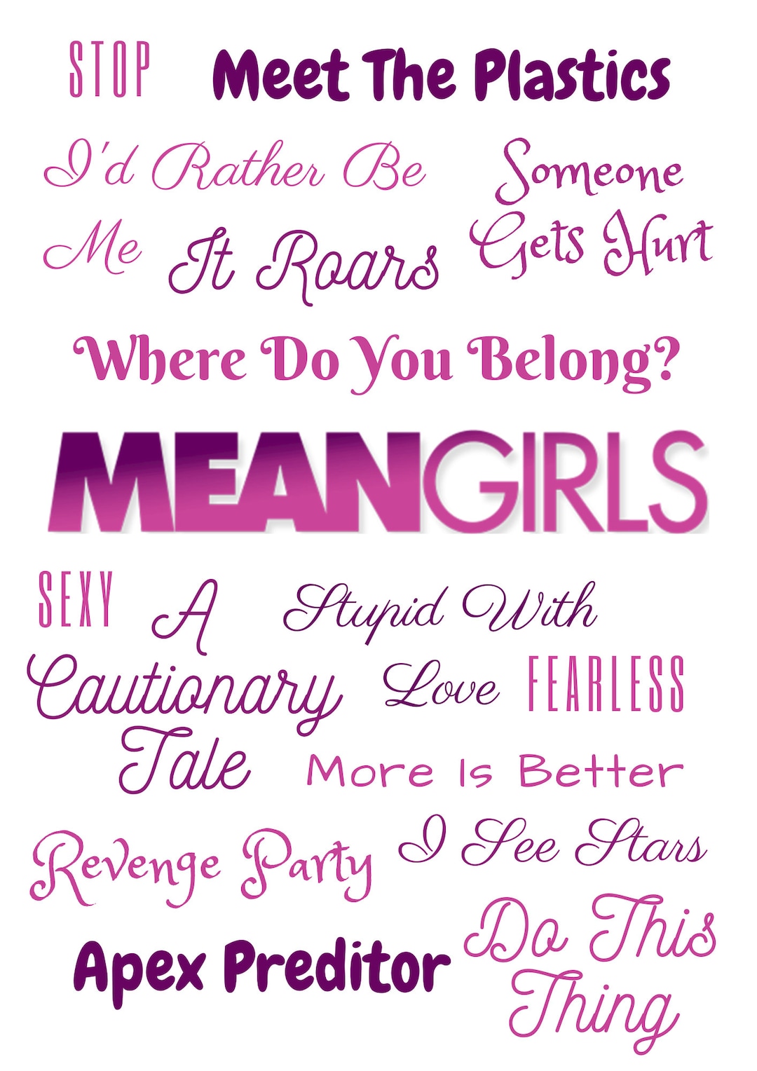 Mean Girls Print - Etsy