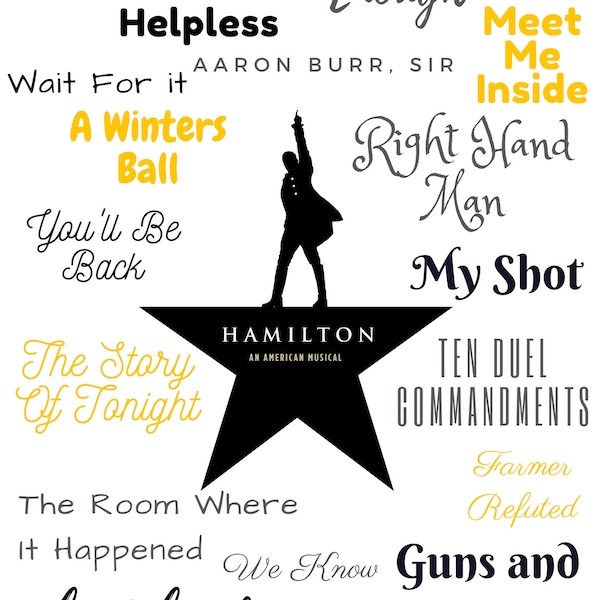 Hamilton Silhouette - Etsy UK
