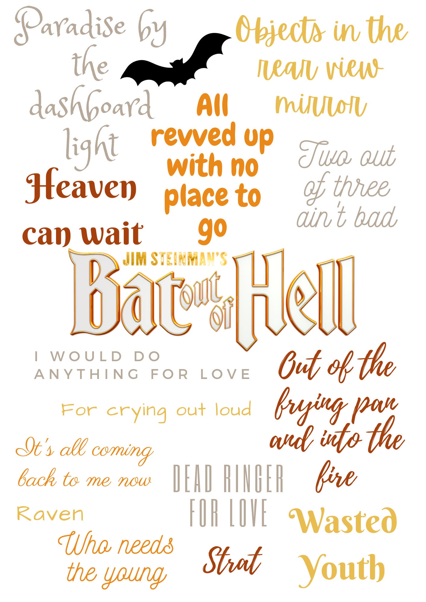 Bat Out of Hell Musical Print - Etsy
