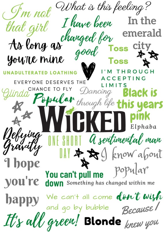 Wicked Musical Print - Etsy