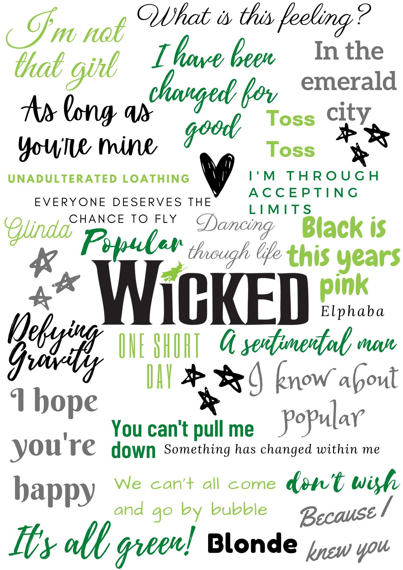 Wicked Musical Print - Etsy