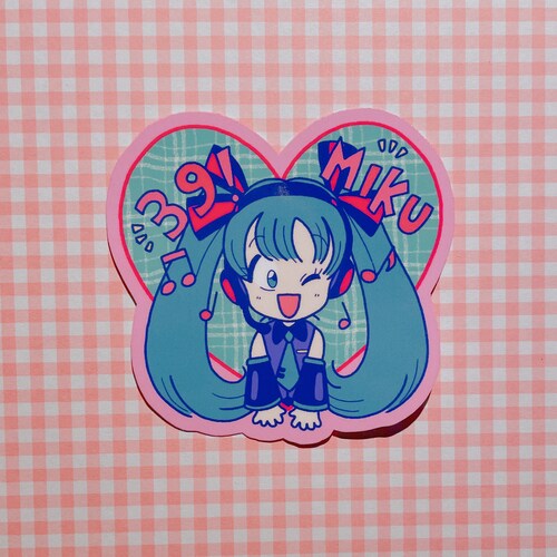 Hatsune Miku Vocaloid Vinyl Car Decal Sticker for Car Laptop | Etsy