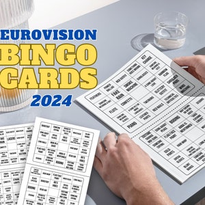 6x Eurovision 2024 Bingo Cards - Instant Download Print at Home - Etsy