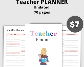Mini Multiple Subjects Teacher Planner - Etsy