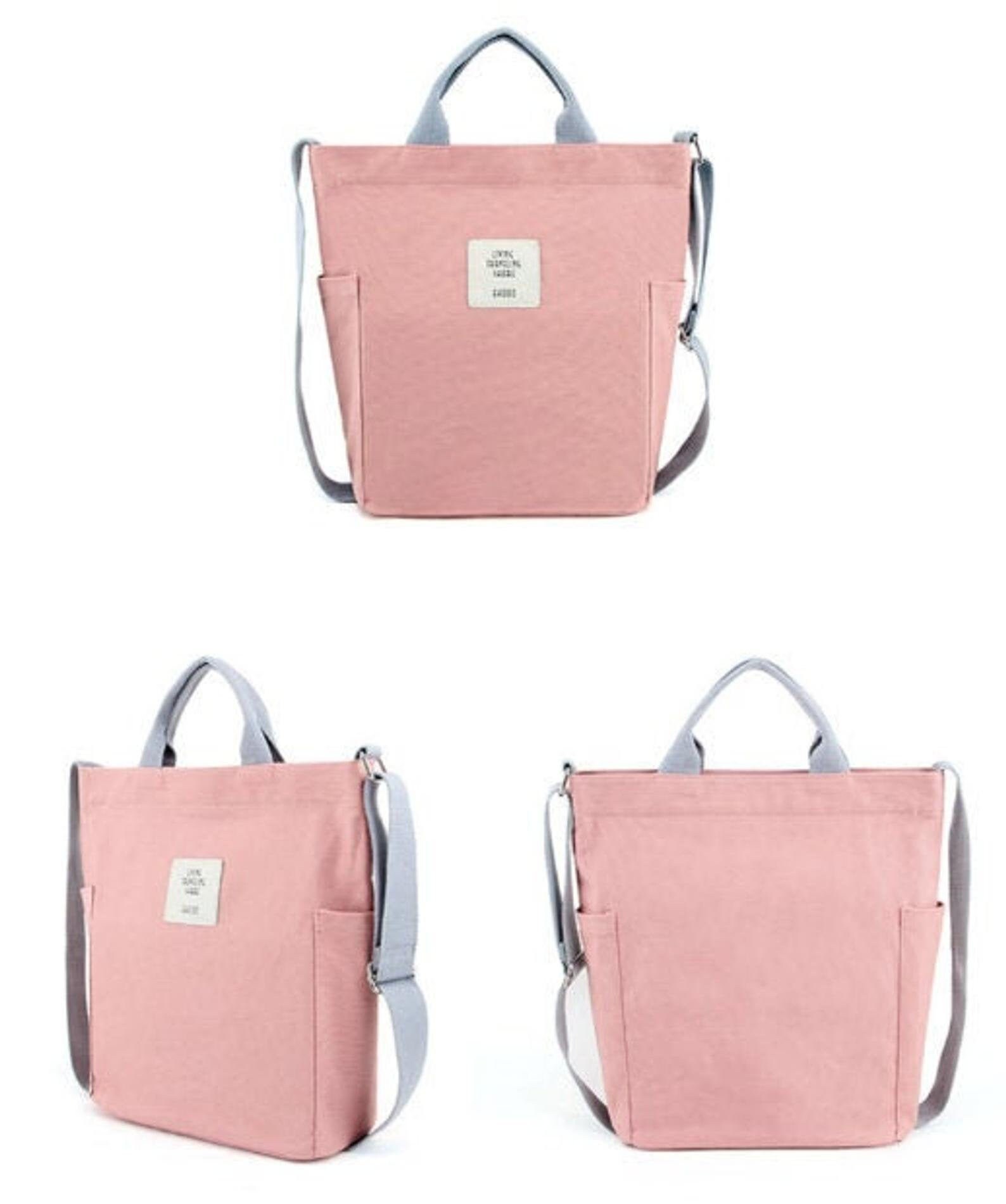 Canvas School Bag Crossbody Bag Canvas Tote Bag Cotton Eco - Etsy