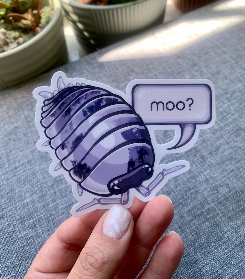 Dairy Cow Isopod Waterproof Sticker - Etsy
