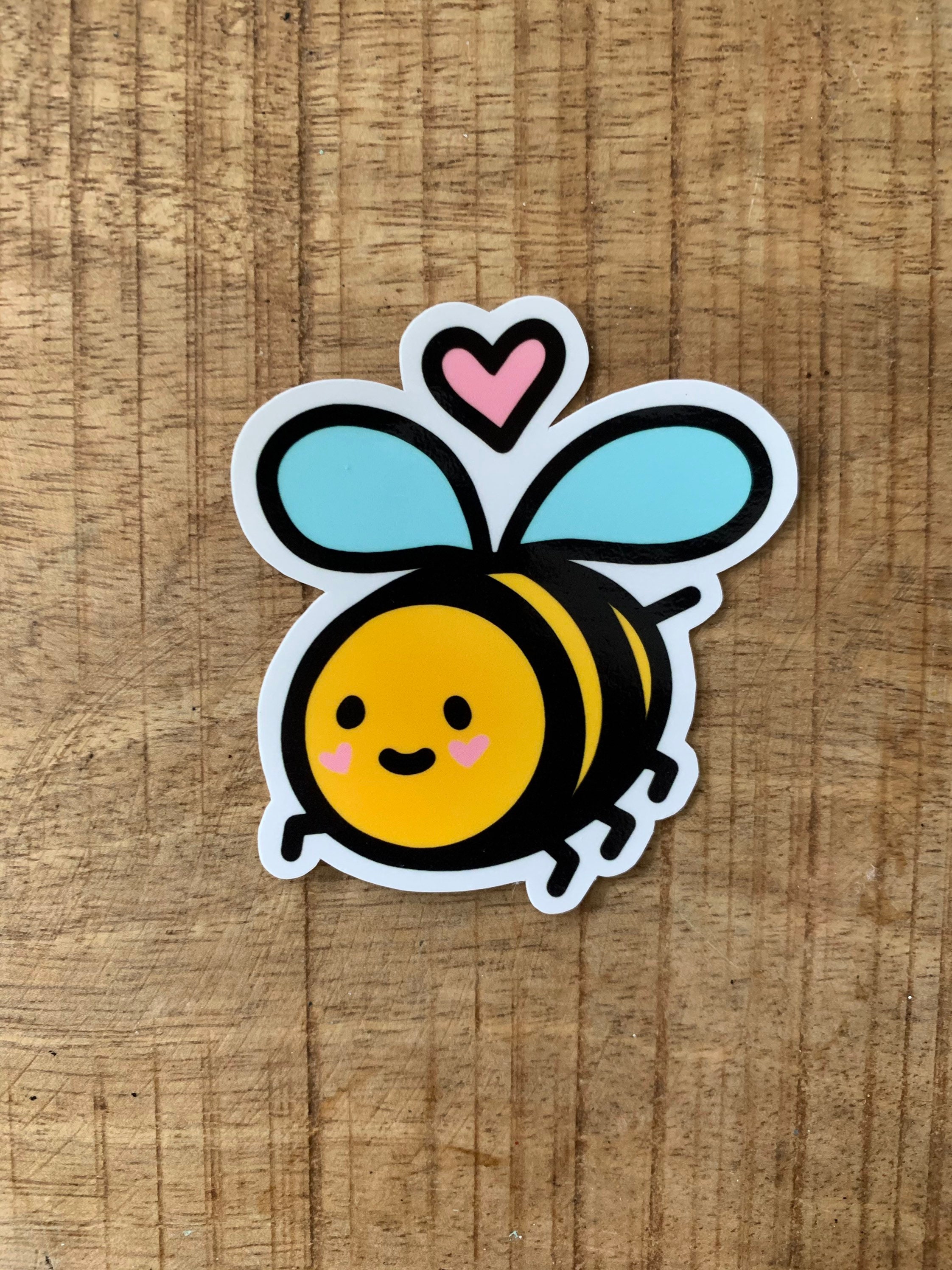 Bee Love Cute Aesthetic Die Cut Sticker | Etsy