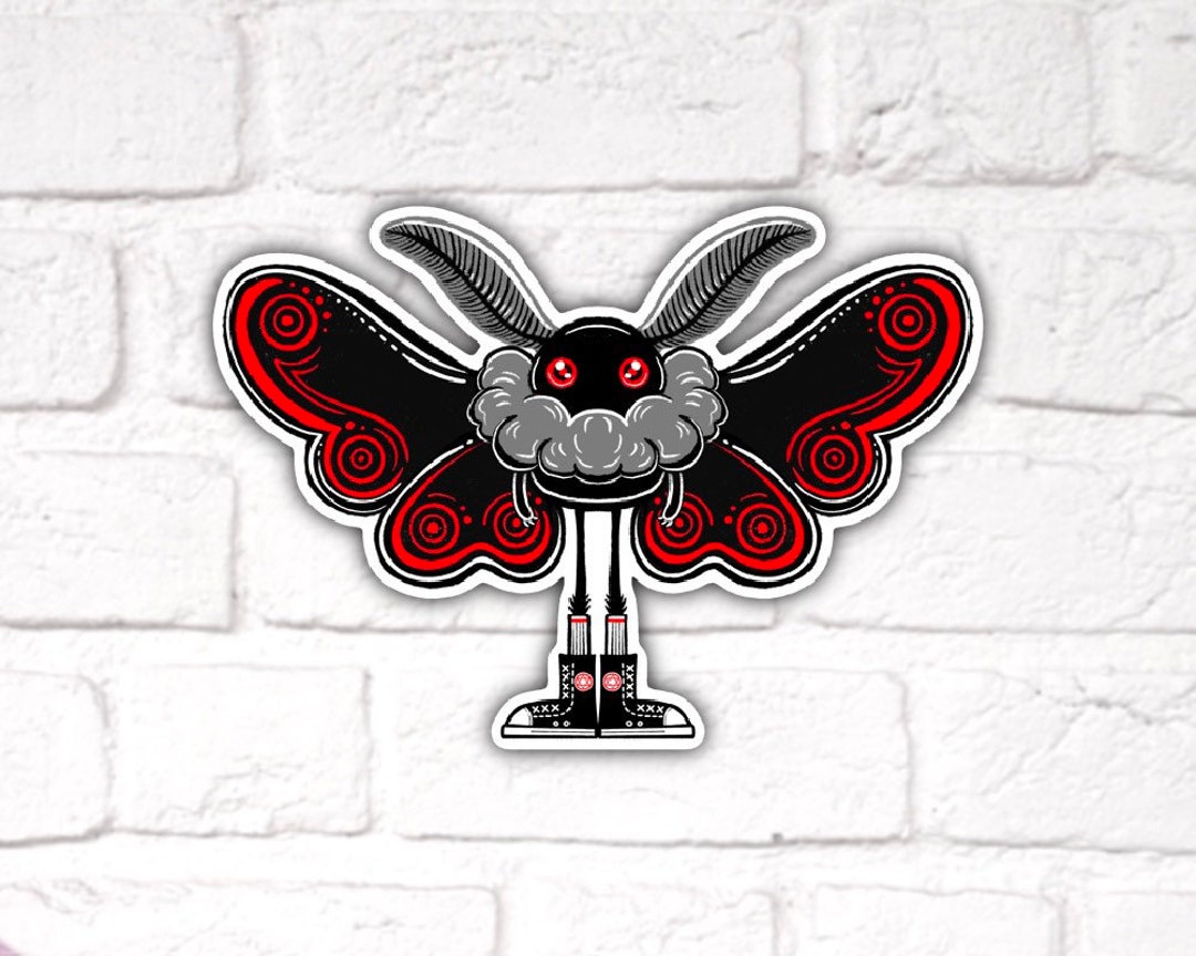 Cute Mothman Vinyl Sticker Decal, Laptop Sticker, Waterproof Hydroflask ...