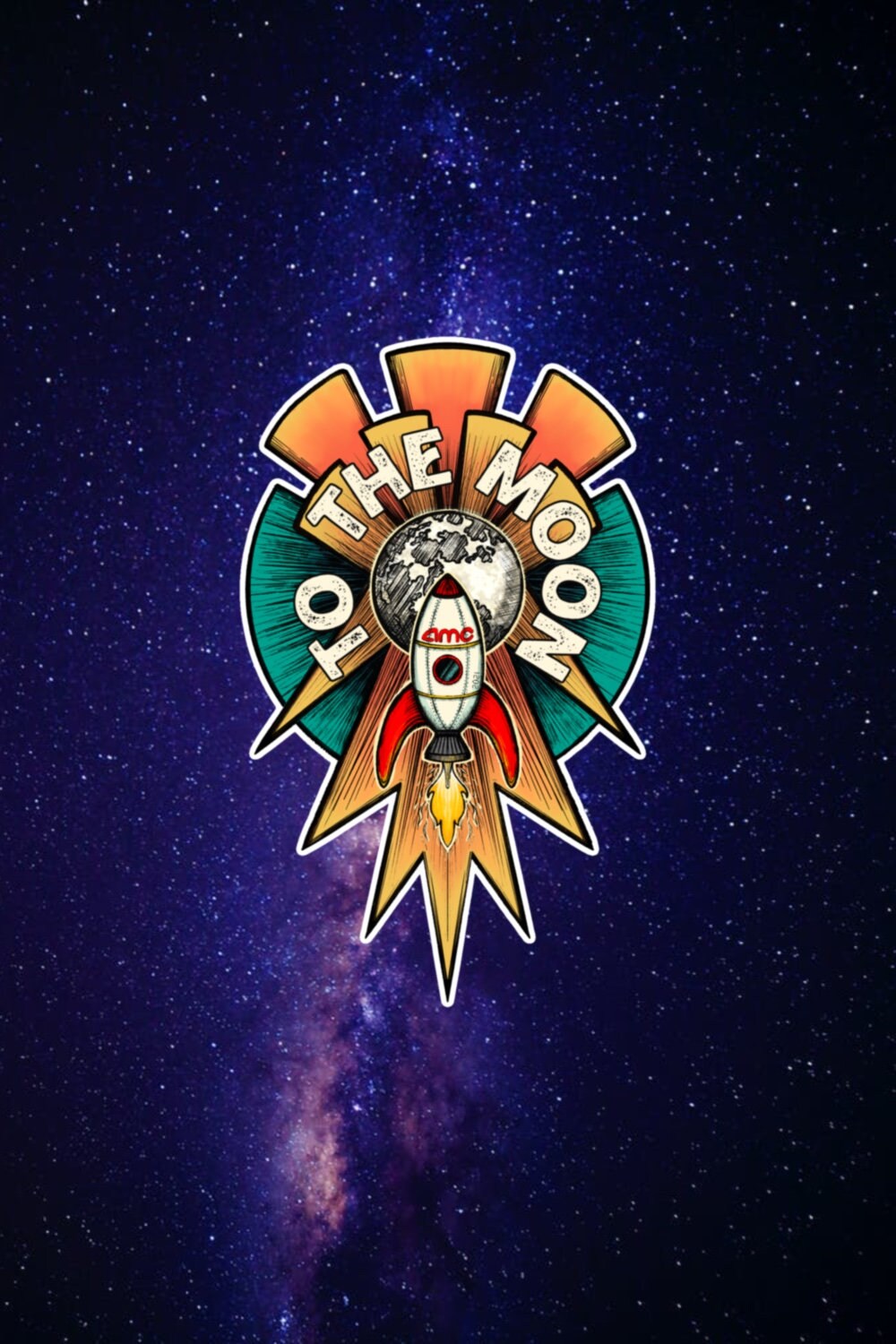 AMC to the Moon Waterproof Vinyl Sticker Decal - Etsy