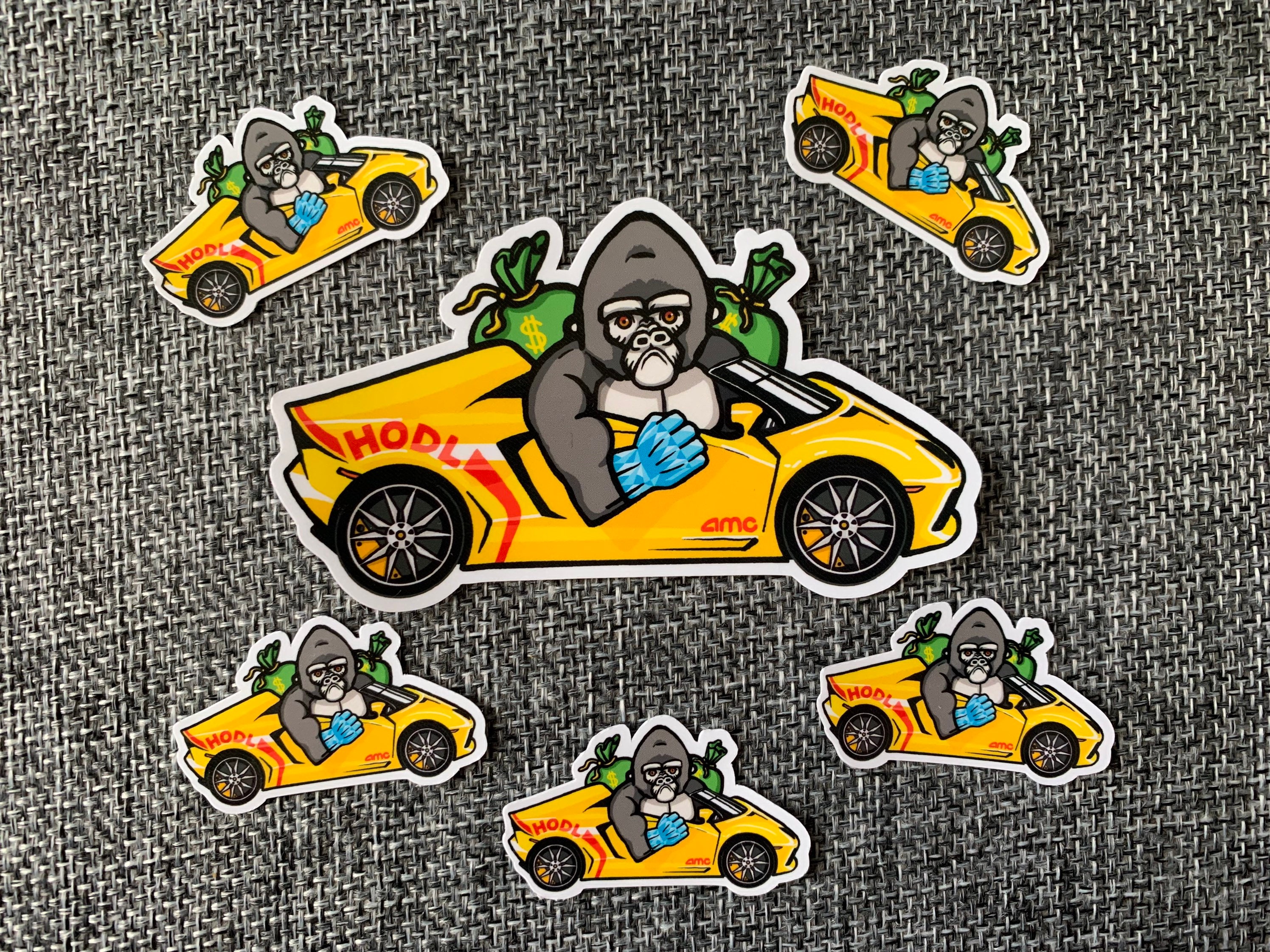 HODL Diamond Hand Apes Vinyl Sticker Decal AMC to the Moon - Etsy