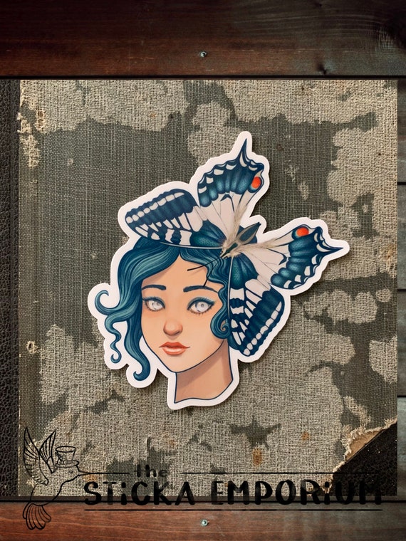 Blue Flower Fairy Nymph Sticker | Etsy