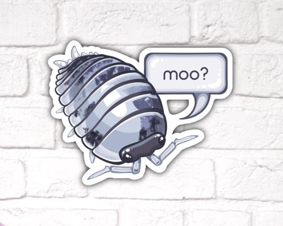 Dairy Cow Isopod Waterproof Sticker - Etsy