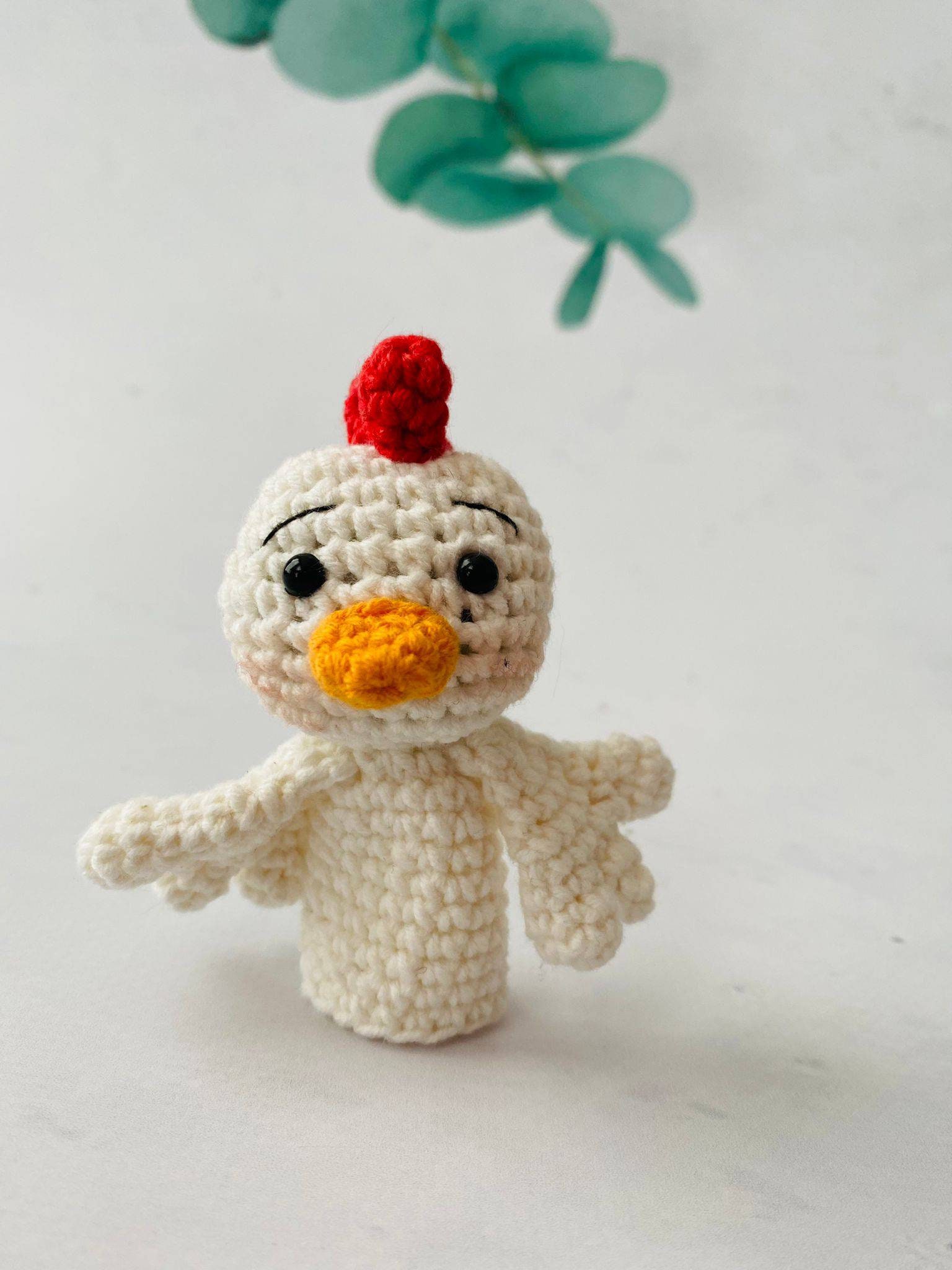 Animal Finger Puppets - Organic Cotton Hand-knit - Eco Friendly Finger ...