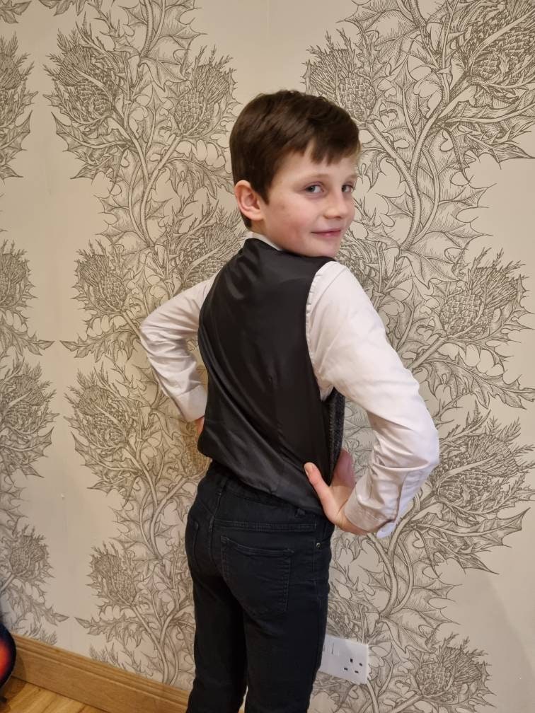 Boys Harris Tweed Waistcoat, Paige Boy, Wedding, Communion - Etsy