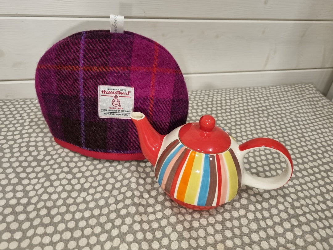 Small Teapot Size Harris Tweed Tea Cosy, House Warming Gift, Scottish ...