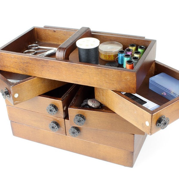 Wood Sewing Box - Etsy