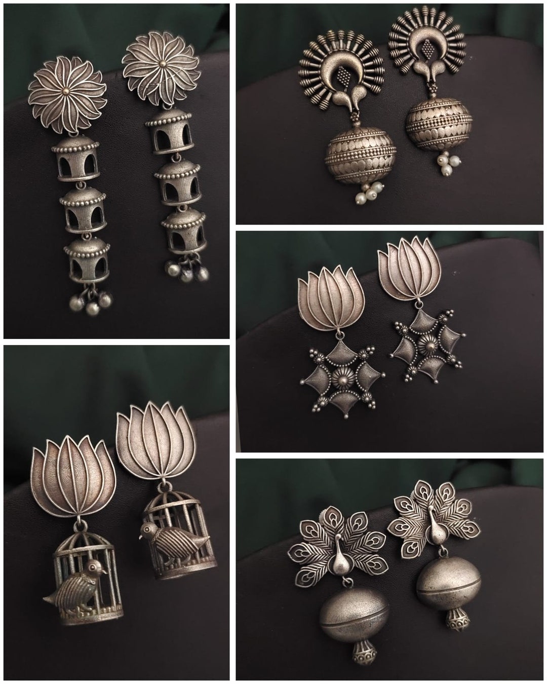 Silver Replica Ghungroo Unique Trendy Earrings, Bollywood Style Indian ...