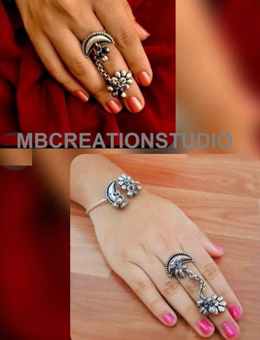 Indian Jewelery, Chand Ring Bracelet, Ethnic Traditional Handmade ...