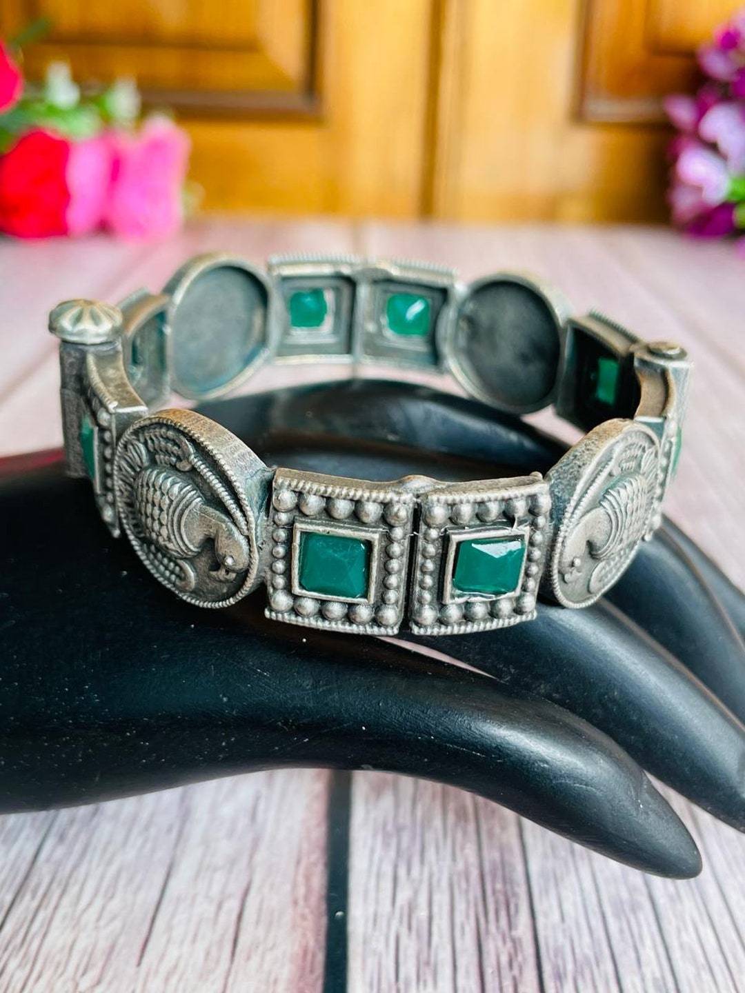 Fusion Jewelry, Silver Replica Premium Stone Adjustable Screw Bangles ...